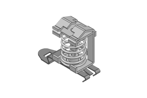 EMC shield brackets with compression spring